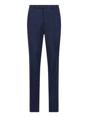 Incotex 100% Virgin Wool Tailored Trousers - Blue