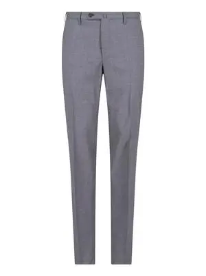 Incotex Virgin Wool Tailored Trousers - Grey
