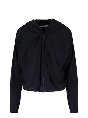 ALEXANDER WANG Alexander Wang Draped Zip-Front Hooded Jacket