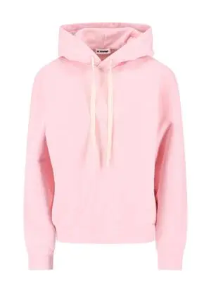 JIL SANDER Oversized Cotton Hoodie - Pink
