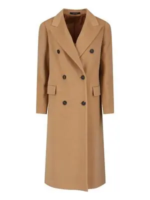 Tagliatore 100% Cashmere Double Breasted Jacket - Brown