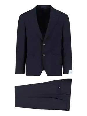 Caruso 100% Wool Dress - Blue