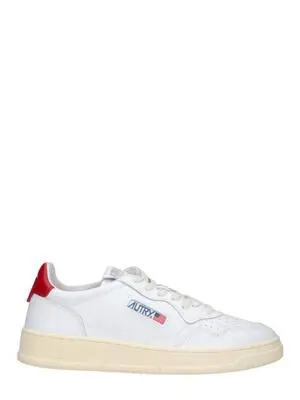 AUTRY Leather Lace Up Sneakers - White
