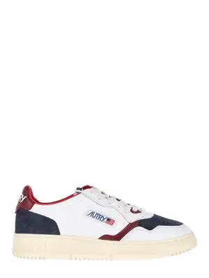 AUTRY AUTRY Low-Top Leather Sneakers With Perforated Detailing Multicolor