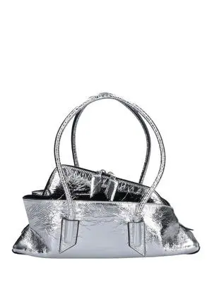 Attico Calf Leather Shoulder Bag - Silver