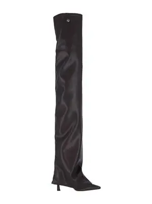 Attico Leather & Suede High Boots - Brown