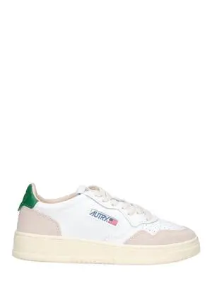 AUTRY Cow Leather And Suede Lace-up Sneakers - White