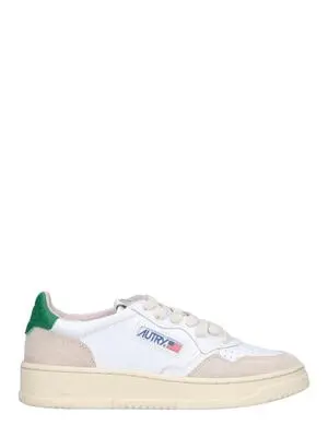 AUTRY AUTRY Cow Leather And Suede Lace-Up Sneakers White