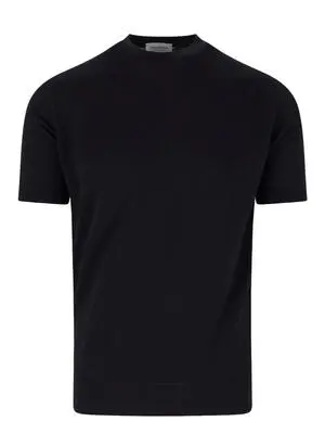 John Smedley Classic Crew Neck Short Sleeve T-shirt - Black