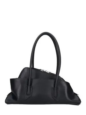 Attico Calf Leather Shoulder Bag - Black
