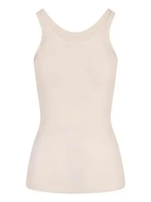 LEMAIRE Viscose-silk Ribbed Tank - Cream