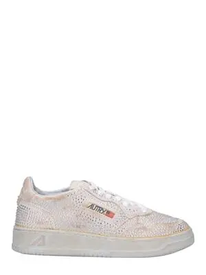 AUTRY Suede Low-top Sneakers With Embellishments - White