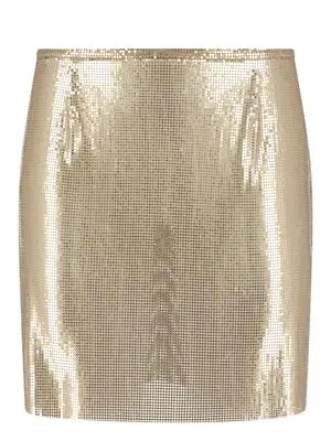 Rabanne Aluminium Blend Skirt - Gold