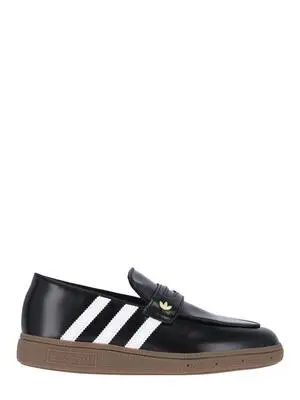 Adidas Leather Flat Loafers - Black