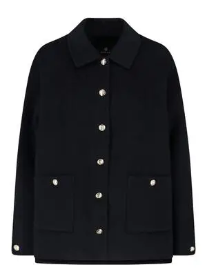ANINE BING Cashmere-blend Jacket With Classic Collar - Black