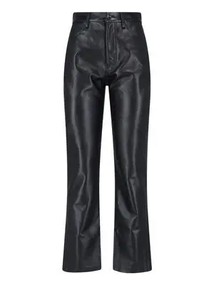 ANINE BING Recycled Leather Tailored Trousers - Black