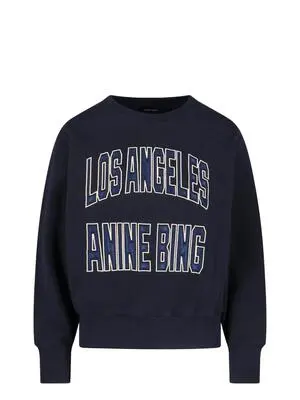 ANINE BING Vintage Cotton Sweatshirt - Black