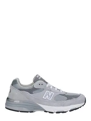 NEW BALANCE Pigskin & Mesh Lace-up Sneakers - Grey