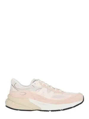 NEW BALANCE Pigskin & Mesh Lace-up Sneakers - Pink