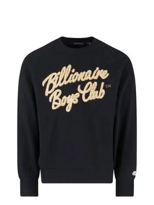 BILLIONAIRE Boys Club" Logo Crewneck Sweater - Black