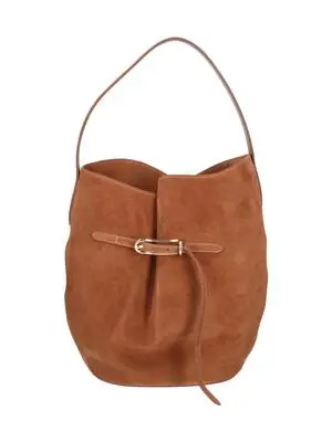 LIFFNER Suede Shoulder Bag With Buckle Detail - Brown