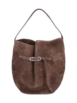 LIFFNER 100% Cow Suede Shoulder Bag - Brown