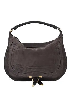 Chloé Calf Split Suede Leather Shoulder Bag - Brown