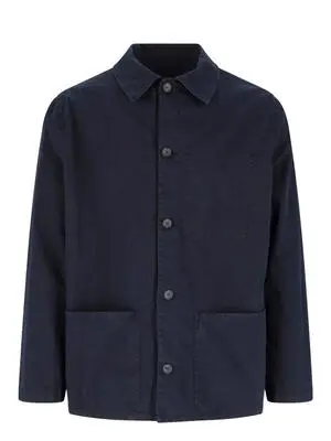 WHITE SAND Cotton-blend Stretch Jacket - Blue