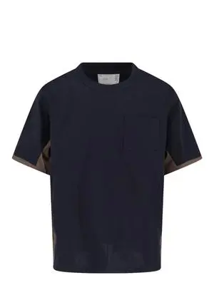 Sacai Cotton T-shirt With Elevated Everyday Style - Blue