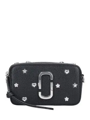 Marc Jacobs Split Cow Leather Mini Shoulder Bag With Embellishments - Black
