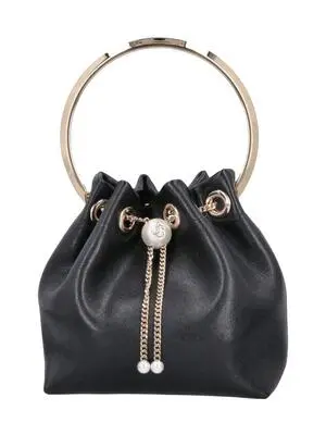 JIMMY CHOO JIMMY CHOO Mini Bucket Bag With Hoop Handle And Chain Detail