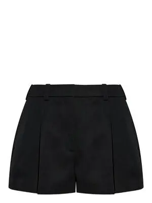Givenchy Tailored Wool Shorts With Belt Loops And Hook Closure - Black