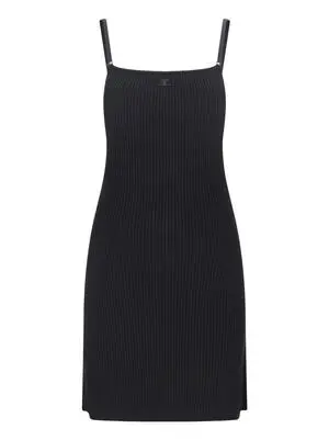 COURREGES Style Viscose-blend Knit Dress - Black