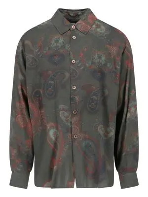 Our Legacy Forgotten Paisley Print Rayon Shirt - Green