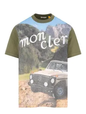 Moncler Cotton Logo T-shirt For - Green