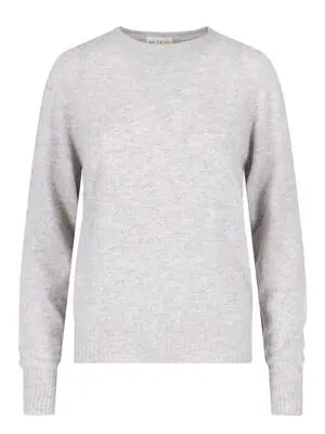 MA'RY'YA 100% Cashmere Crewneck Sweater - Grey