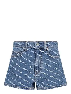 Alexander Wang ALEXANDER WANG Printed Denim Shorts Blue