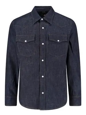 A.p.c. 100% Organic Cotton Shirt - Blue