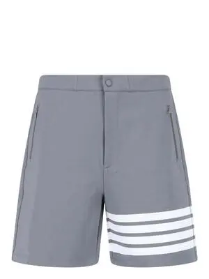Thom Browne Stretch Viscose-blend Trousers - Grey