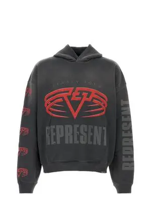 REPRESENT Graphic Oversized Hoodie - Grey