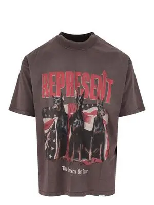 REPRESENT Hemp-cotton T-shirt For - Brown