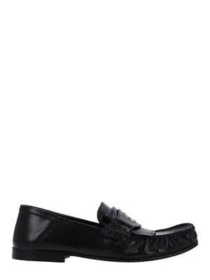 Marni Leather Flat Loafers - Black