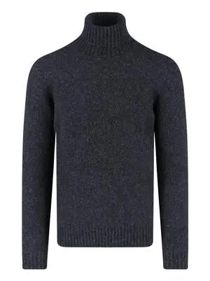 DRUMOHR Ribbed Turtleneck Sweater - Grey