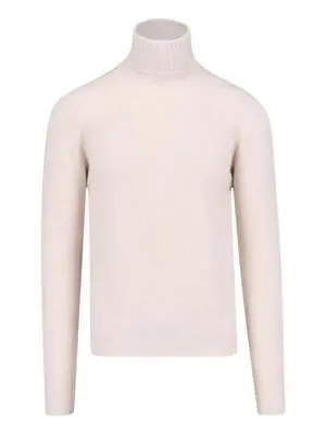 DRUMOHR Ribbed Turtleneck Sweater - White