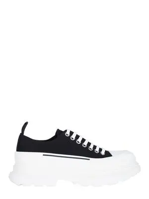 Alexander McQueen Alexander McQueen Cotton Lace-Up Sneakers Black