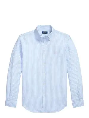 Ralph Lauren Striped Button-down Shirt - Light Blue