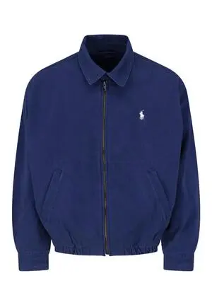 Polo Ralph Lauren POLO RALPH LAUREN Military-Style Utility Jacket With Embroidered Patches Blue