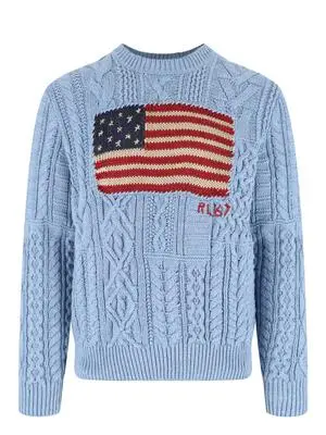 Polo Ralph Lauren Cable Knit Crewneck Sweater - Blue