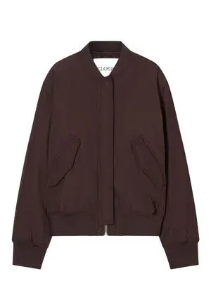 Closed Zipped Blouson Jacket - Brown