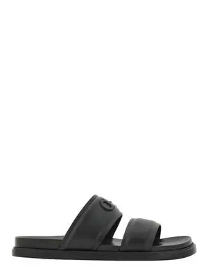 FERRAGAMO Gancini Slide Sandals - Black